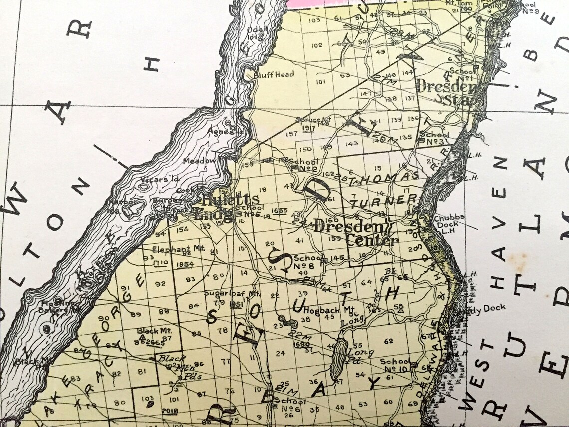 Antique Washington County New York 1912 New Century Atlas Map - Etsy ...