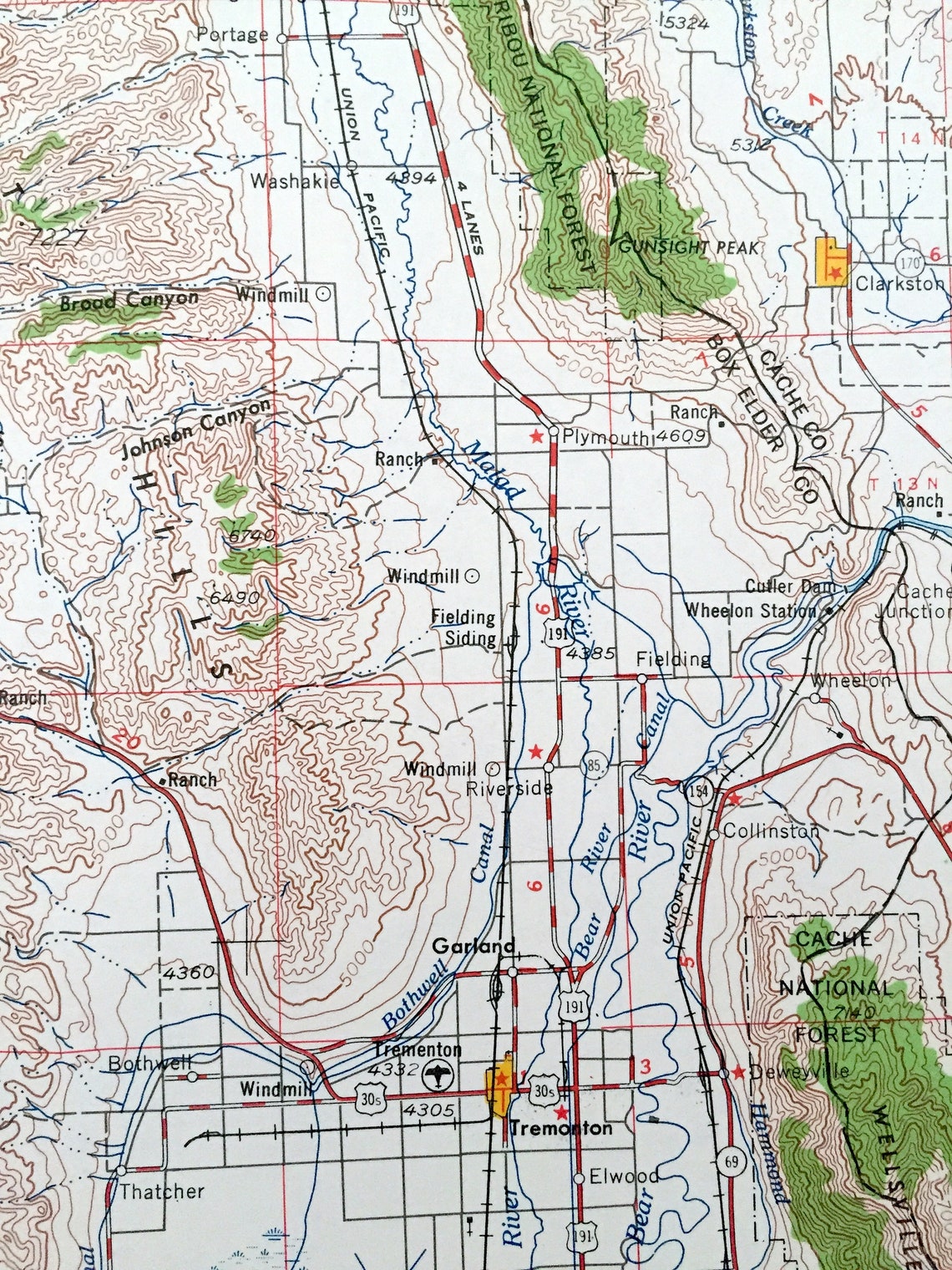 Antique Brigham City Utah 1962 US Geological Survey - Etsy