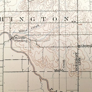 Antique Petersburg, Indiana 1903 US Geological Survey Topographic Map ...
