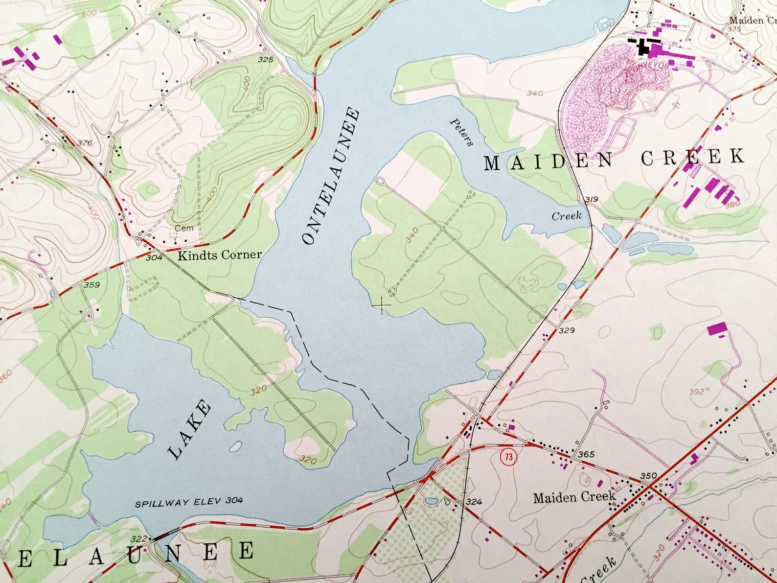 Antique Temple Pennsylvania 1956 US Geological Survey | Etsy