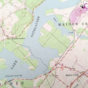 Antique Temple, Pennsylvania 1956 US Geological Survey Topographic Map ...