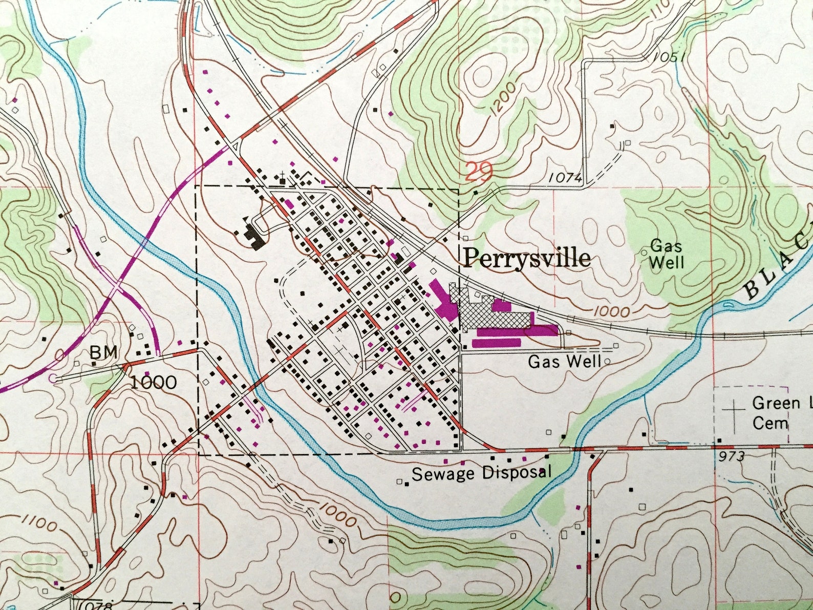 Antique Perrysville, Ohio 1961 US Geological Survey Topographic Map ...