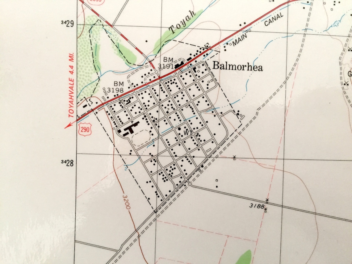 Antique Balmorhea Texas 1980 US Geological Survey Topographic - Etsy UK