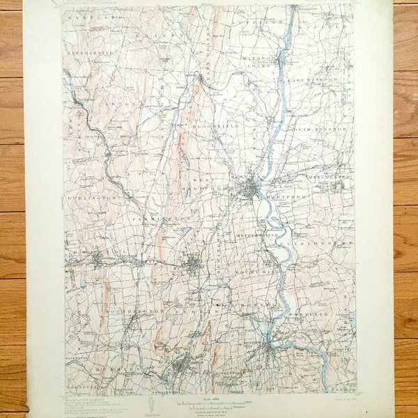 Bristol Ct Antique Map - Etsy