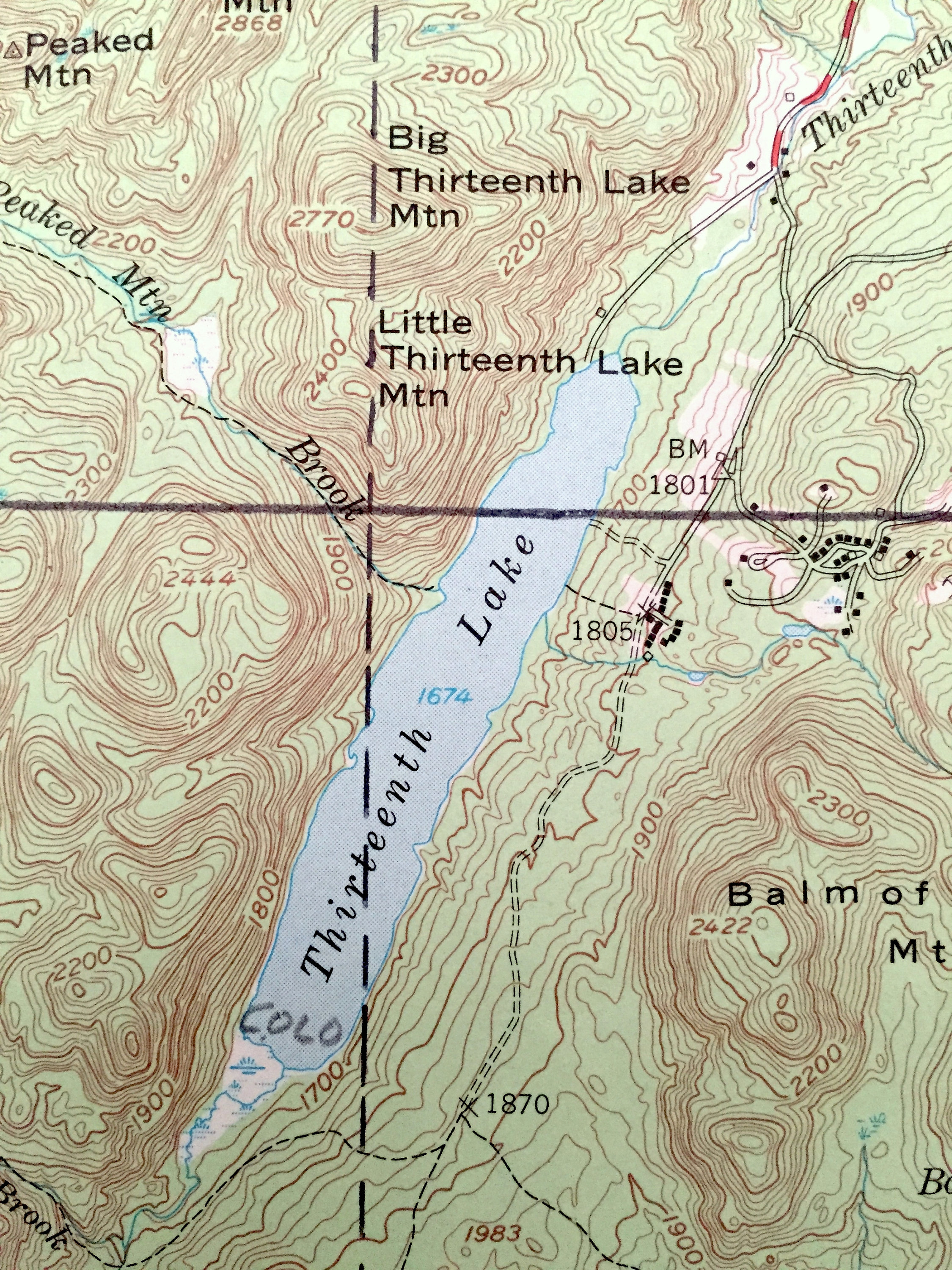 Antique Thirteenth Lake New York 1954 US Geological Survey | Etsy