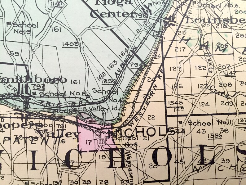 Antique Tioga County New York 1911 New Century Atlas Map | Etsy