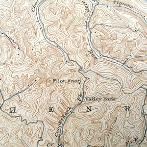 Antique Ivydale, West Virginia 1907 US Geological Survey Topographic ...