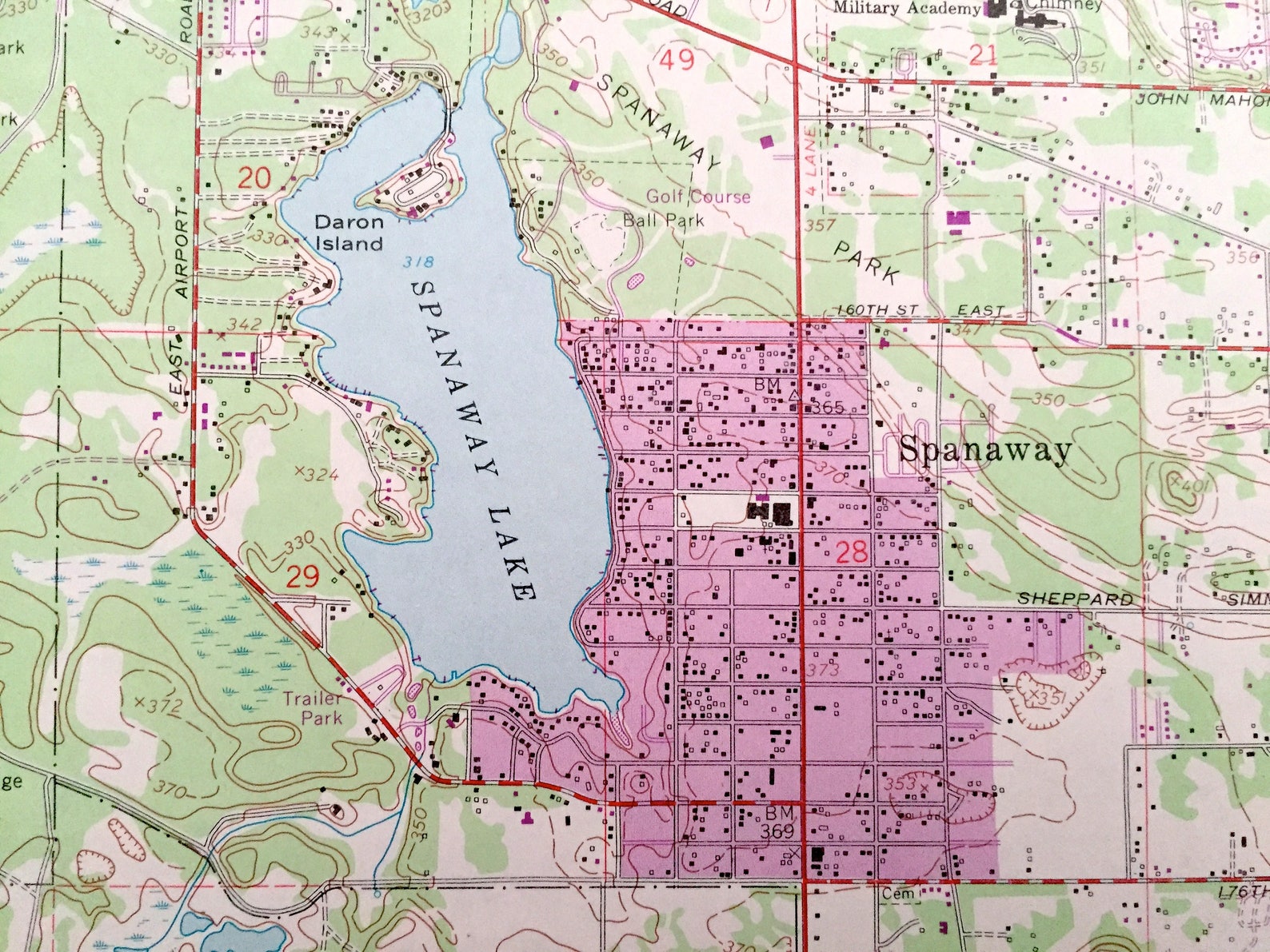 Antique Spanaway Washington 1959 US Geological Survey | Etsy