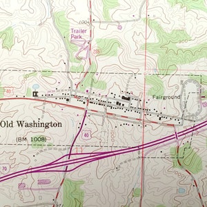 Antique Old Washington, Ohio 1962 US Geological Survey Topographic Map ...