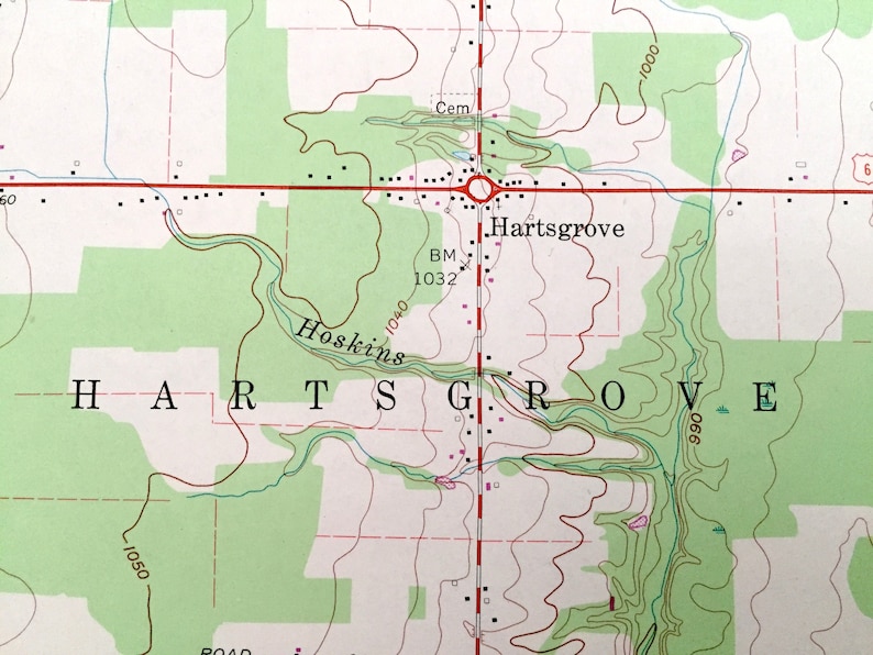 Antique Windsor Ohio 1959 US Geological Survey Topographic | Etsy