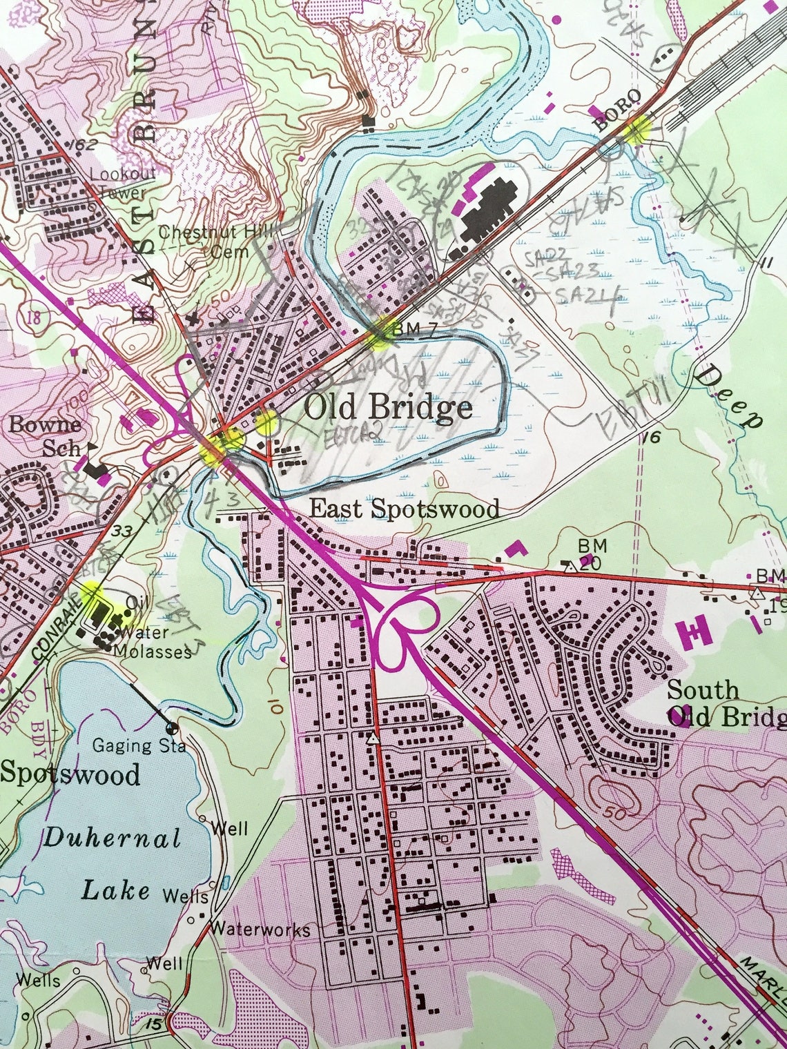 Antique South Amboy New Jersey 1954 New Jersey US Geological | Etsy