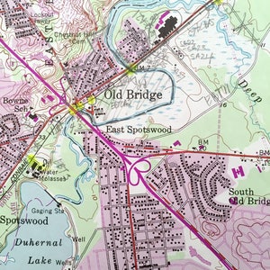 Antique South Amboy, New Jersey 1954 New Jersey US Geological Survey ...