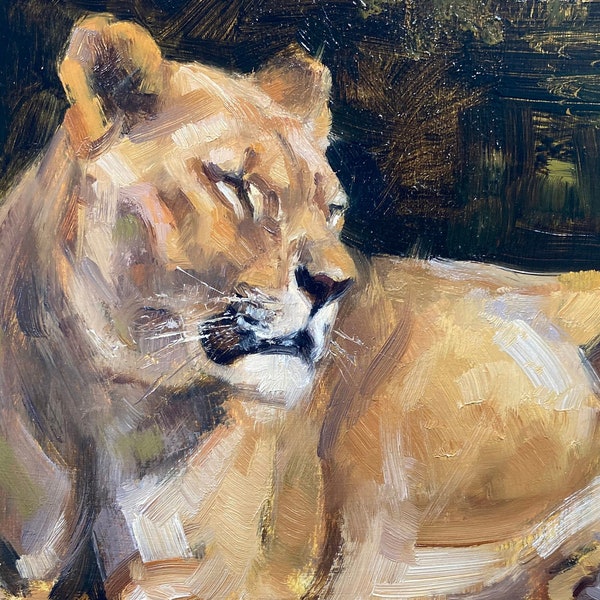 Lioness Painting - Etsy