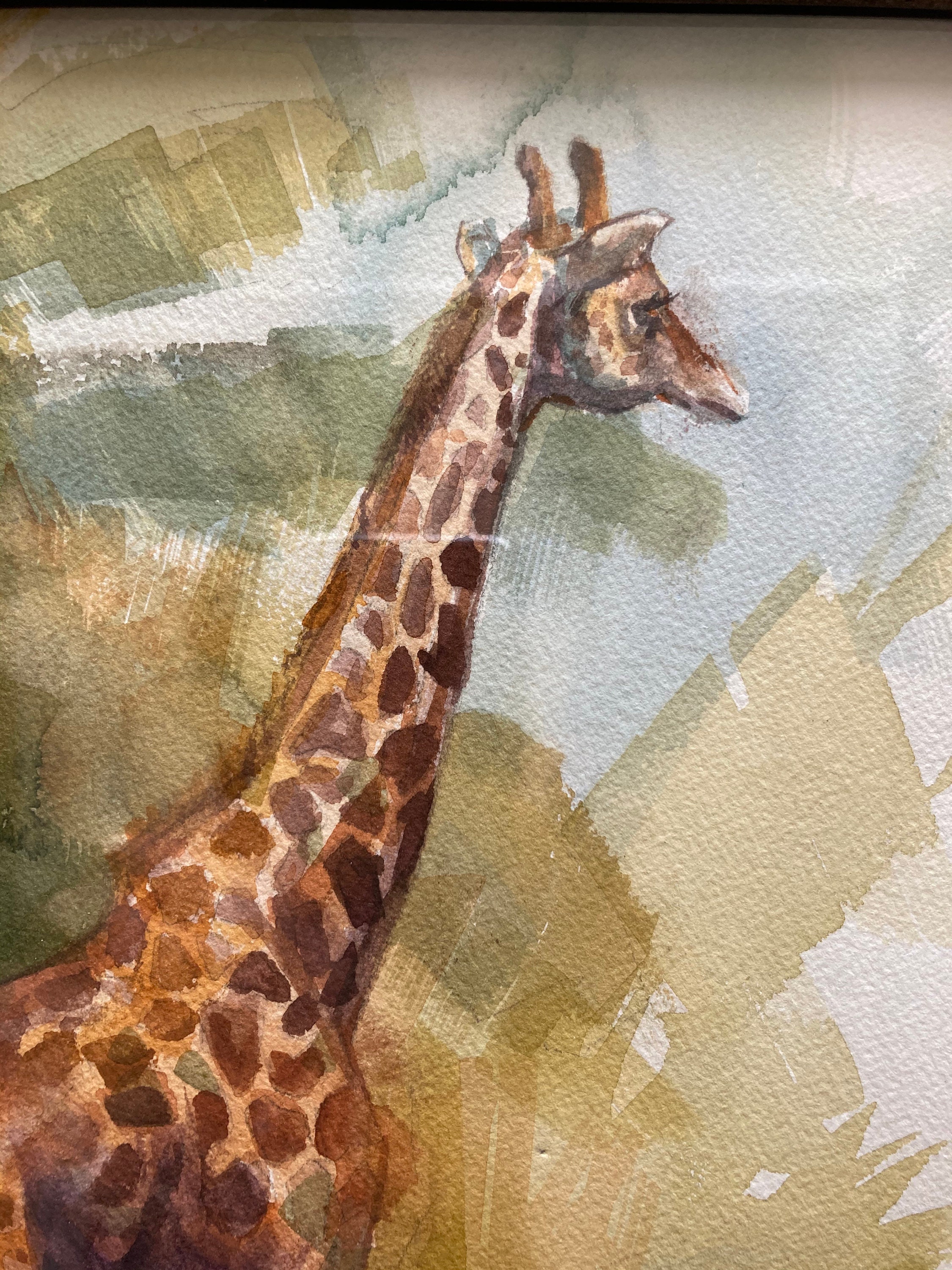 Giraffe ORIGINAL WATERCOLOR - Etsy