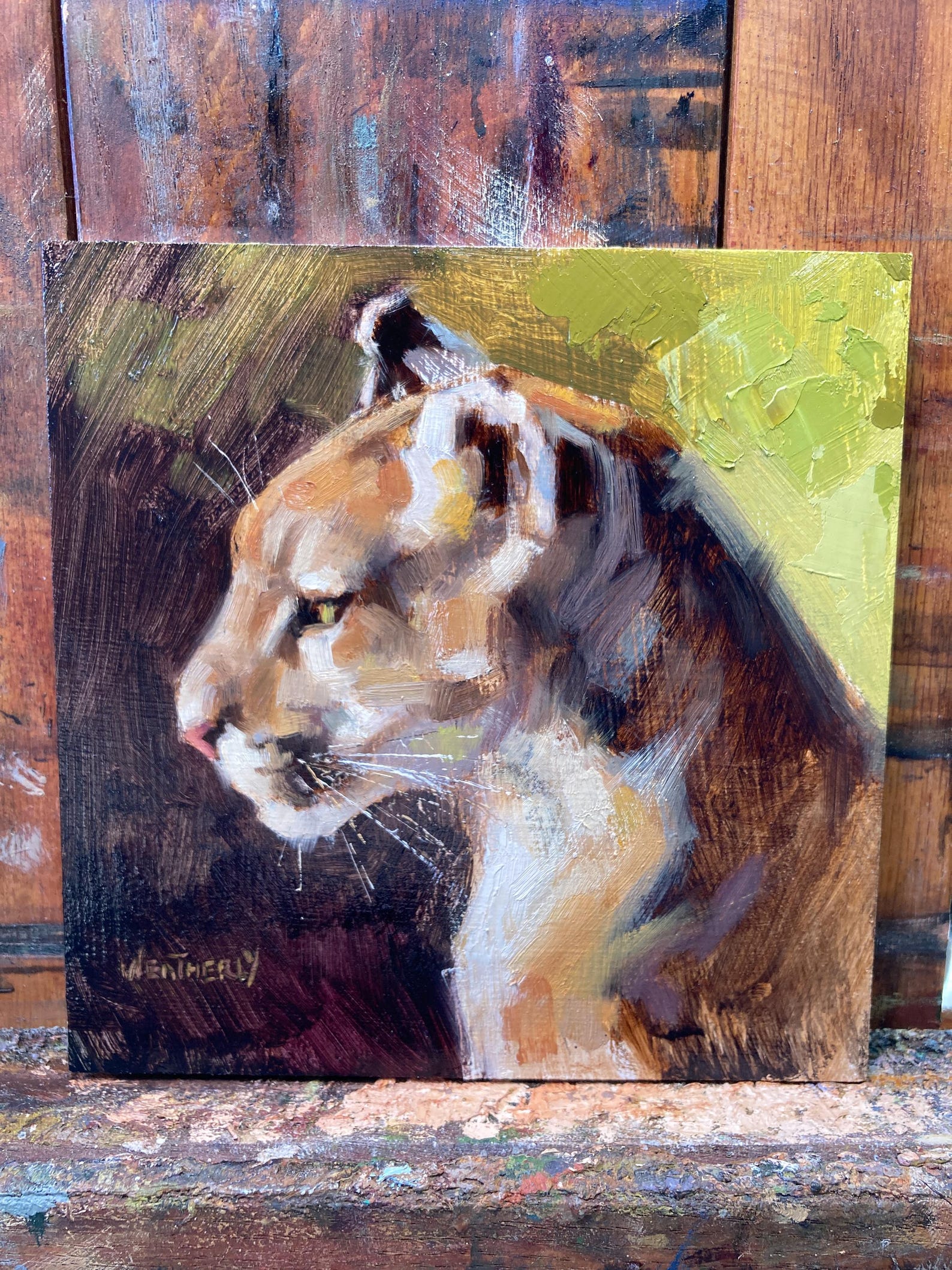 American Panther ORIGINAL OIL PAINTING - Etsy