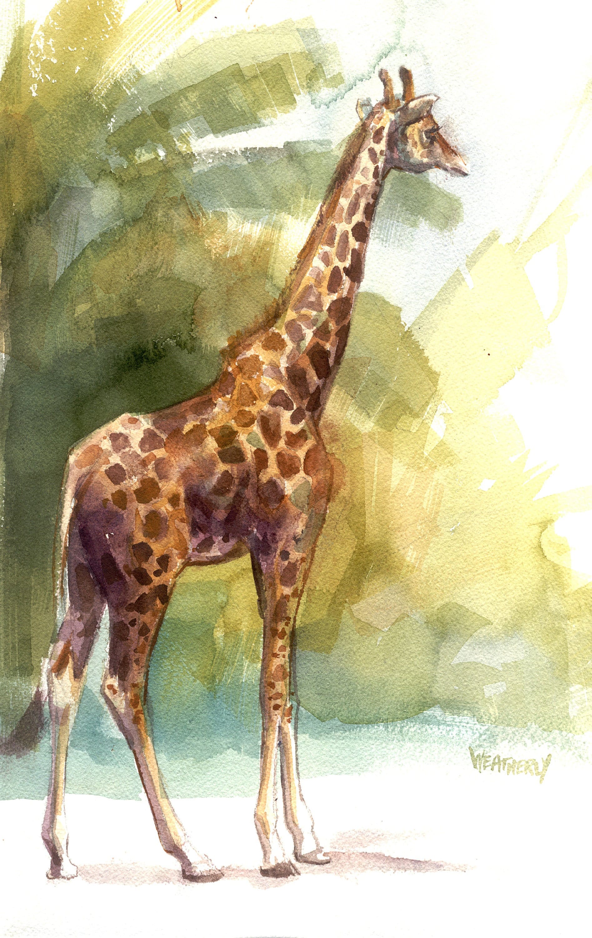 Giraffe ORIGINAL WATERCOLOR - Etsy