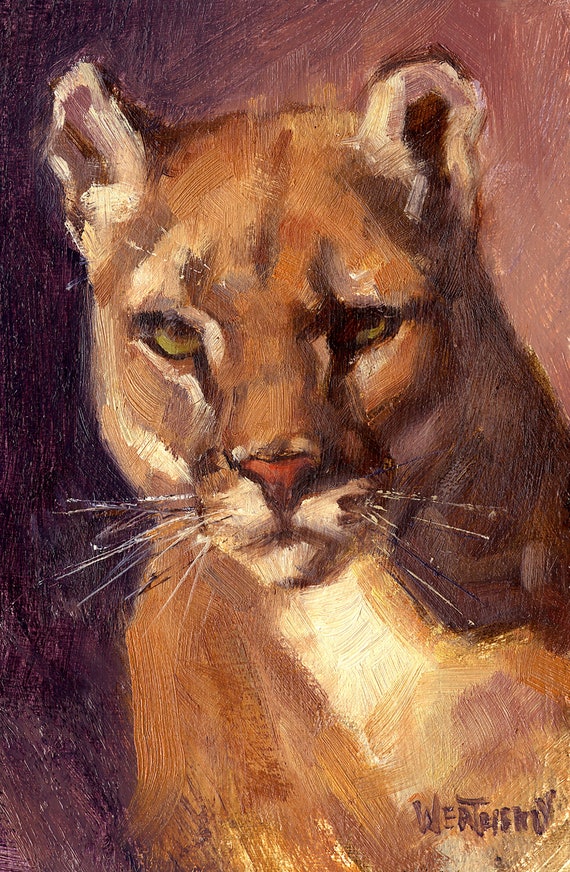 Puma 4 ORIGINAL OIL PAINTING - Etsy