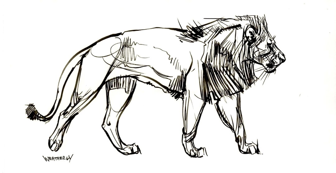 Lion Gesture 3 - Etsy