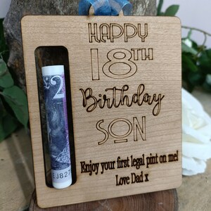 Personalised 18th Money Holder-birthday Money Holder Personalized ...