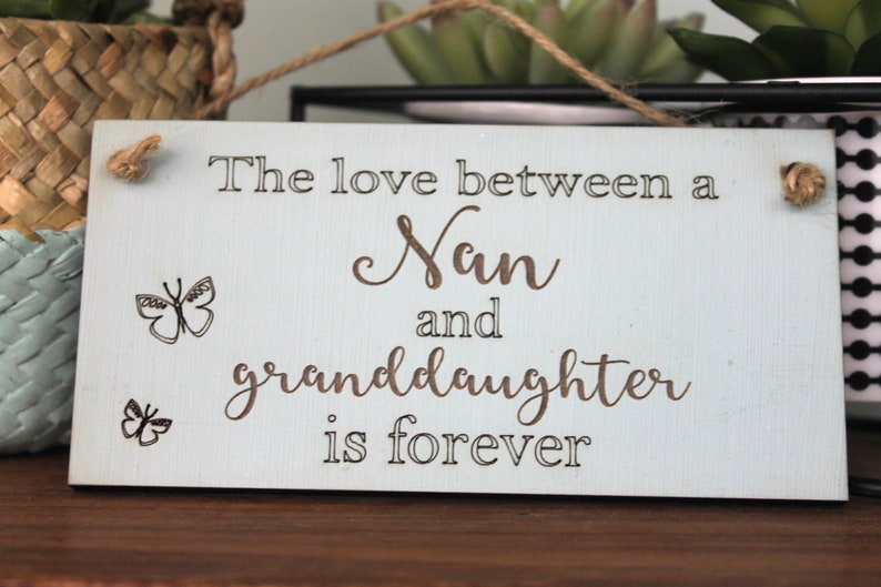 Personalized Nan Wooden Sign - Gift From Granddaughter - Etsy