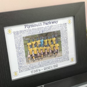 Personalised Football Team Frame-picture Frame Soccer Team-football ...