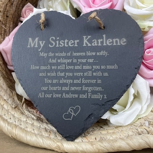 Personalised Gravestone Memorial-sister Memorial Garden Stone-grave ...