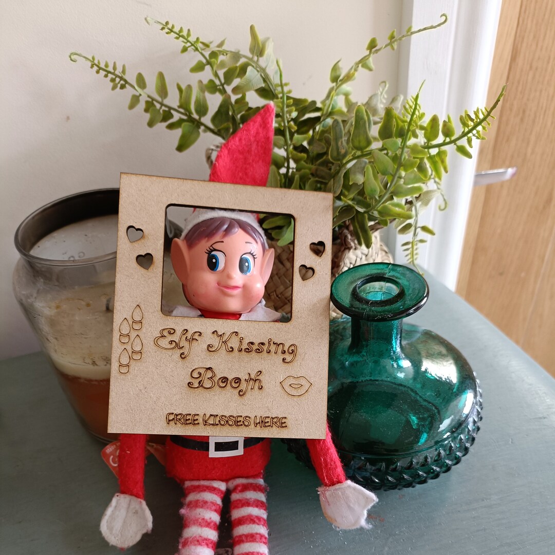Elf Kissing Booth Christmas Prop-christmas Elf Kissing - Etsy