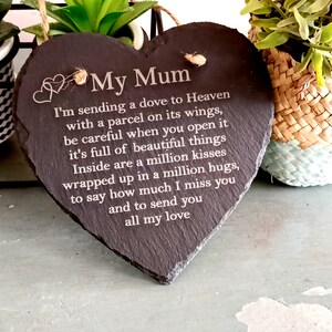 Mum Memorial Garden Stone-remembrance Slate Heart Grave Stone-grave ...