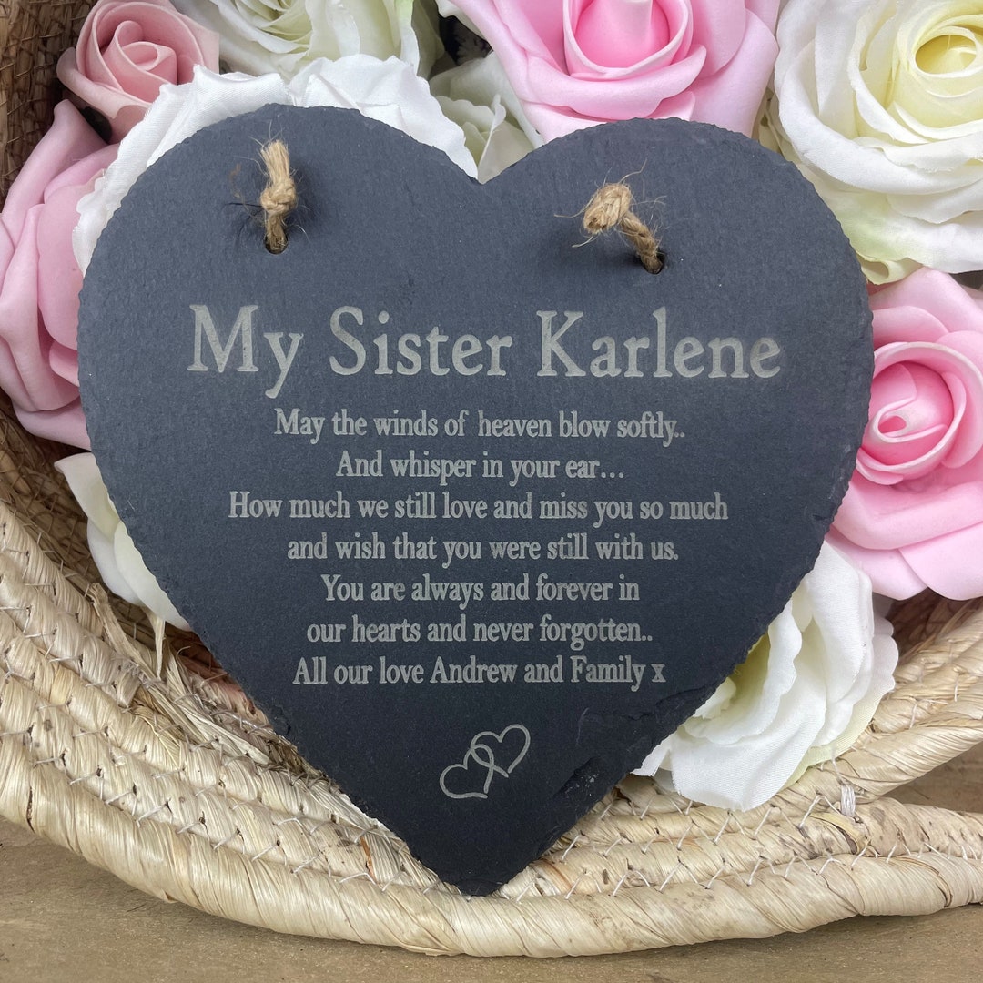 Personalised Gravestone Memorial-sister Memorial Garden Stone-grave ...