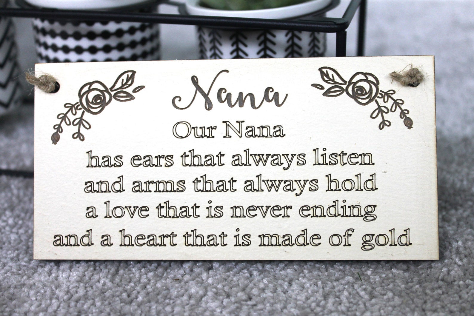 Wooden Personalised Sign for Nana-nana Christmas - Etsy