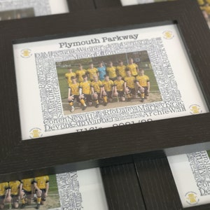 Personalised Football Team Frame-picture Frame Soccer Team-football ...