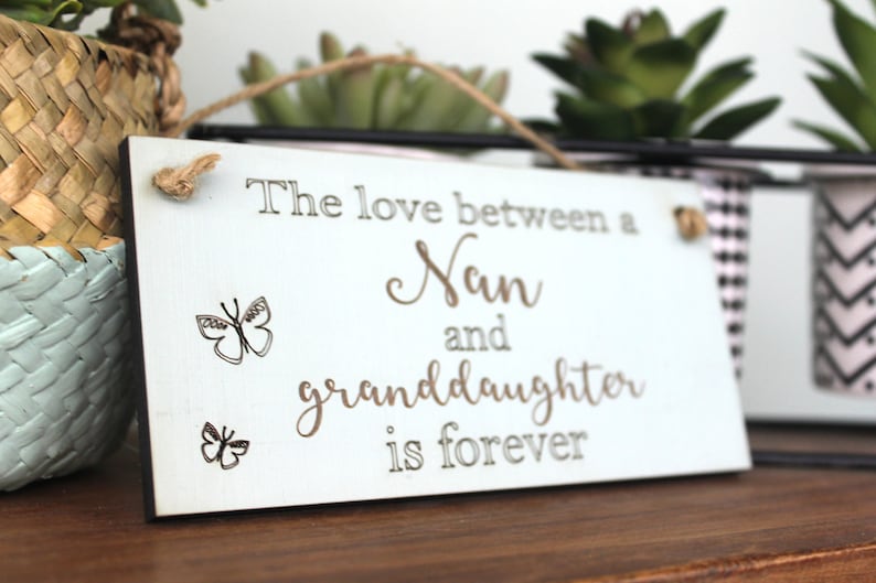 Personalized Nan Wooden Sign - Gift From Granddaughter - Etsy