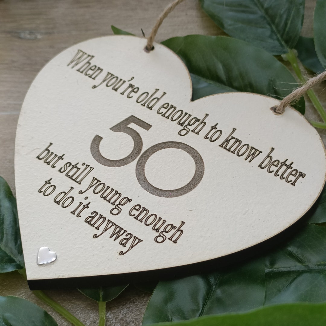 Golden 50th Birthday Keepsake Custom Milestone Celebration Plaque ...
