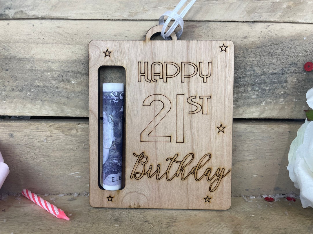 Personalised Money Holder-21st Birthday Money Holder Personalized ...
