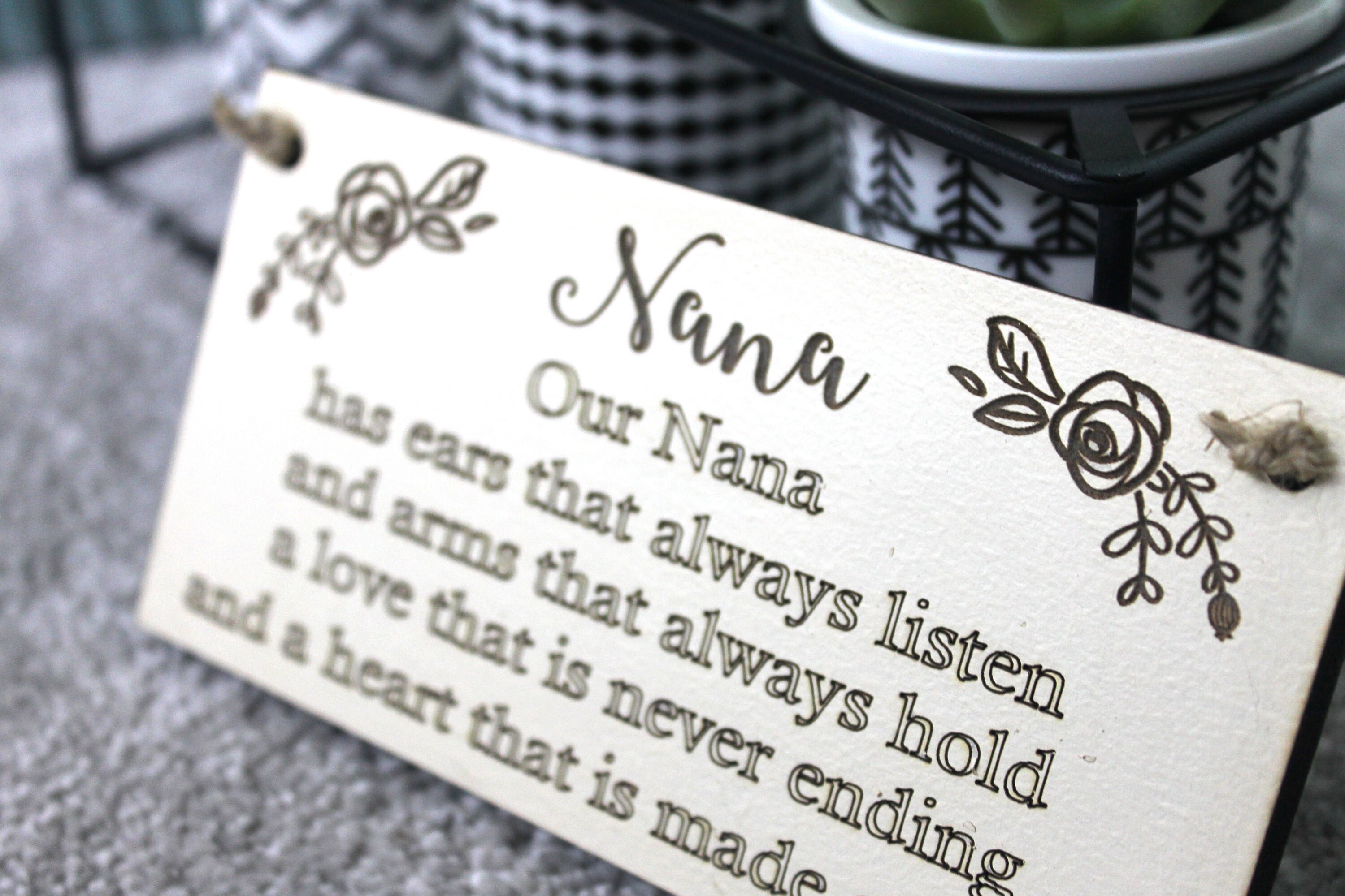Wooden Personalised Sign for Nana-nana Christmas - Etsy