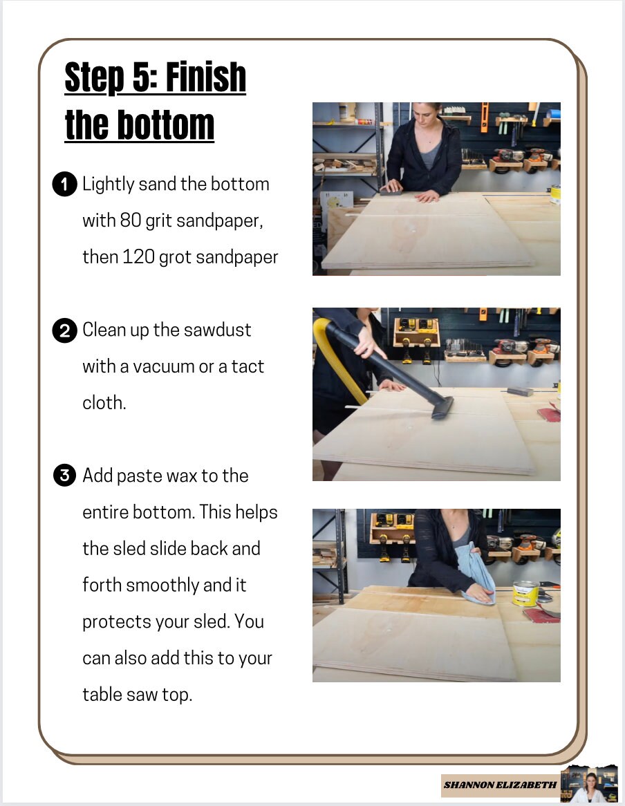 Cross Cut Sled With Flip Stop and Hold Down Clamps - Etsy