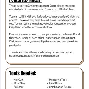 DIY Christmas Present Decor Build Plans - Etsy