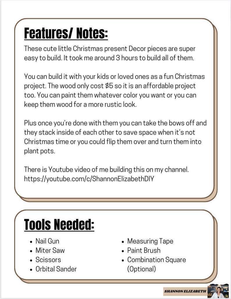 DIY Christmas Present Decor Build Plans - Etsy