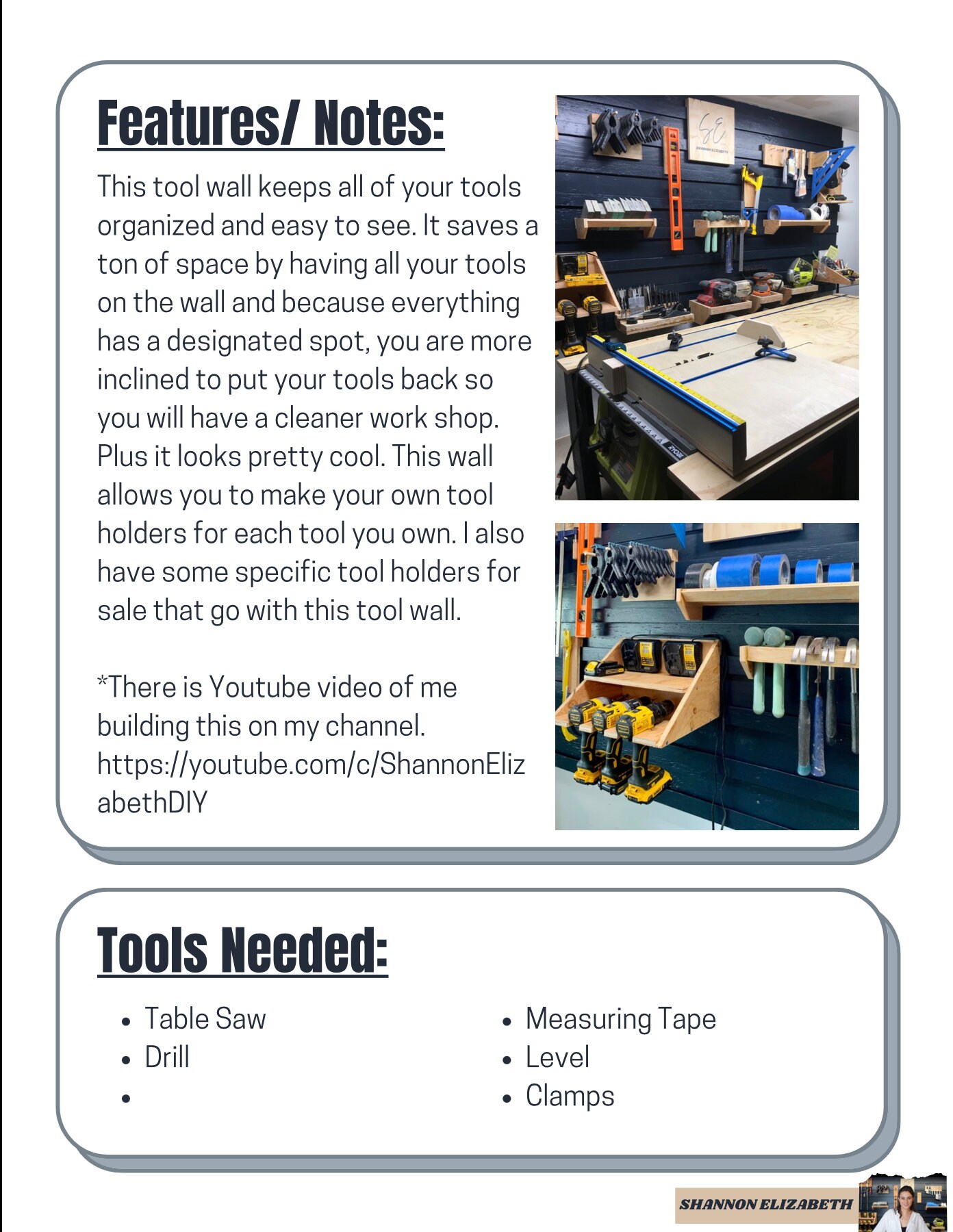 Tool Wall Build Plans - Etsy