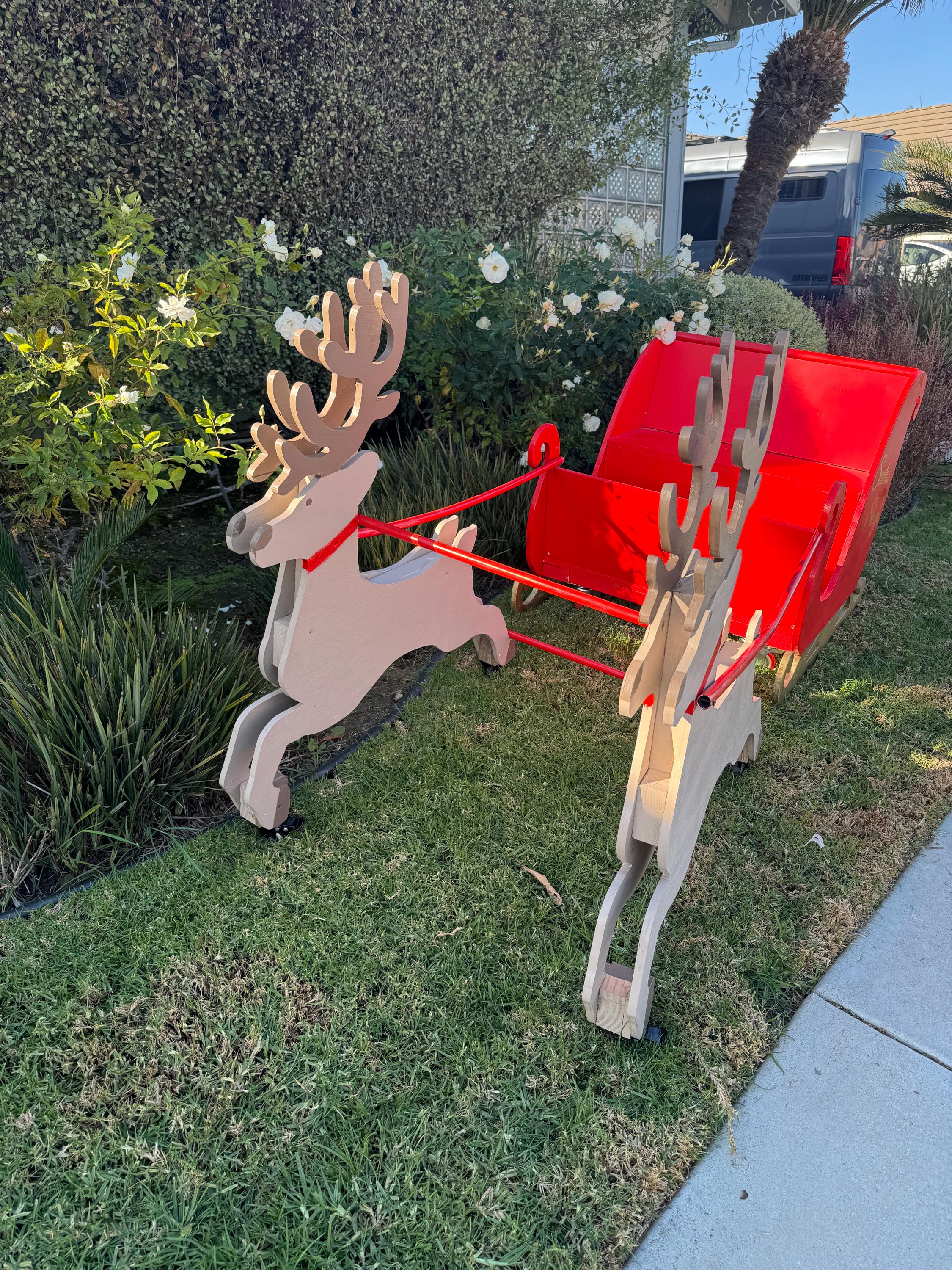 DIY Life-size Santa Sleigh & Reindeer Build Plans - PDF Digital ...