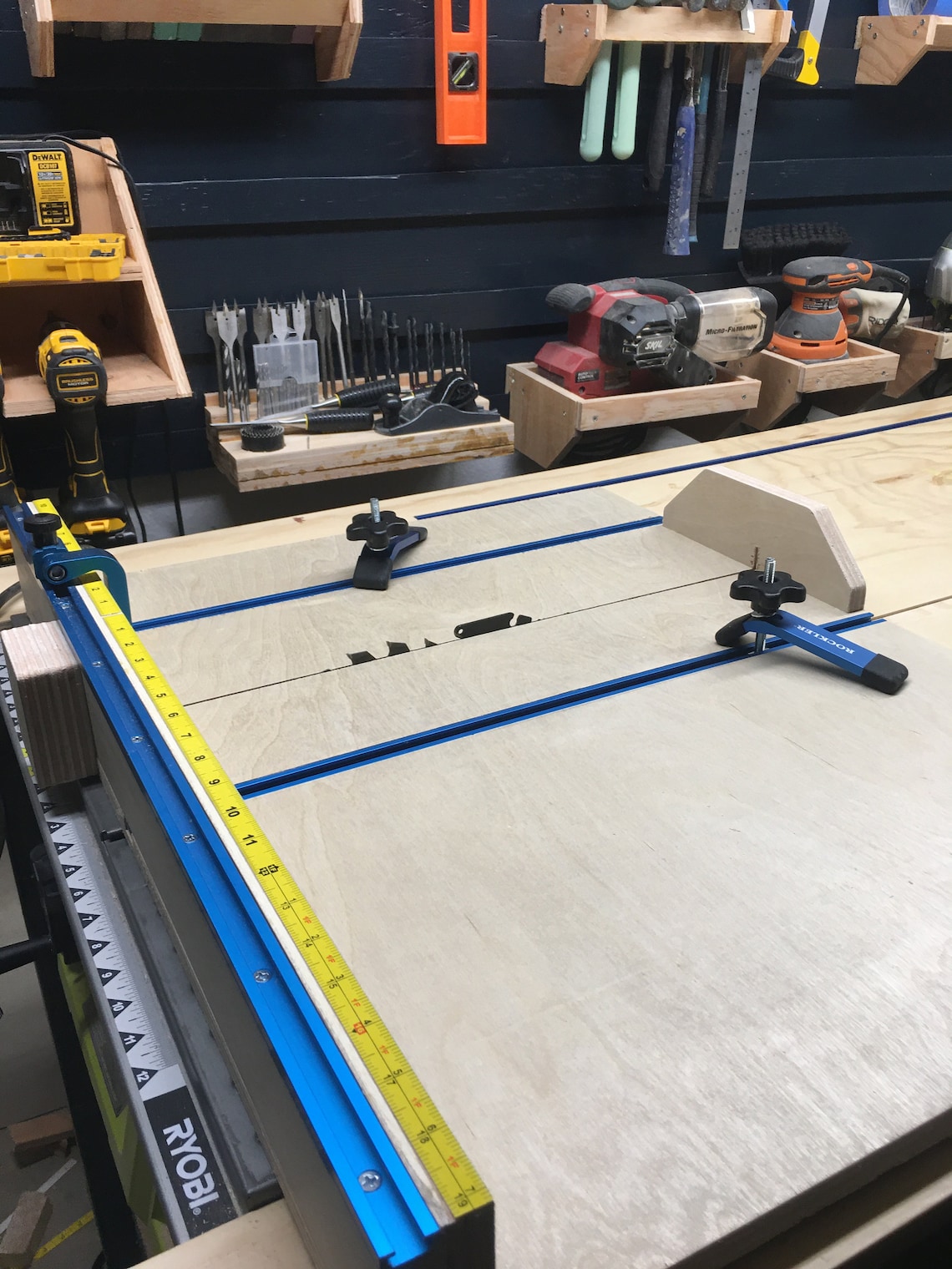 Cross Cut Sled With Flip Stop and Hold Down Clamps - Etsy