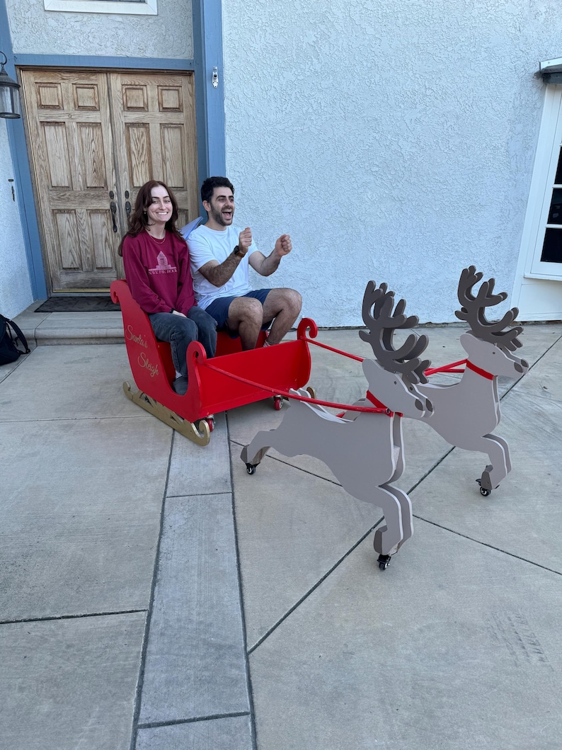 DIY Life-size Santa Sleigh & Reindeer Build Plans - PDF Digital ...