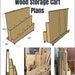 Rolling Wood Storage Cart Blueprint Plans (imperial and Metric) - Etsy