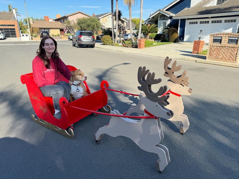 DIY Rolling Christmas Reindeer Build Plans - PDF Download - Etsy