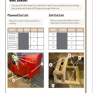 Life-size Santa Sleigh DIY Kid's Rolling Build Plans *PDF* - Etsy UK