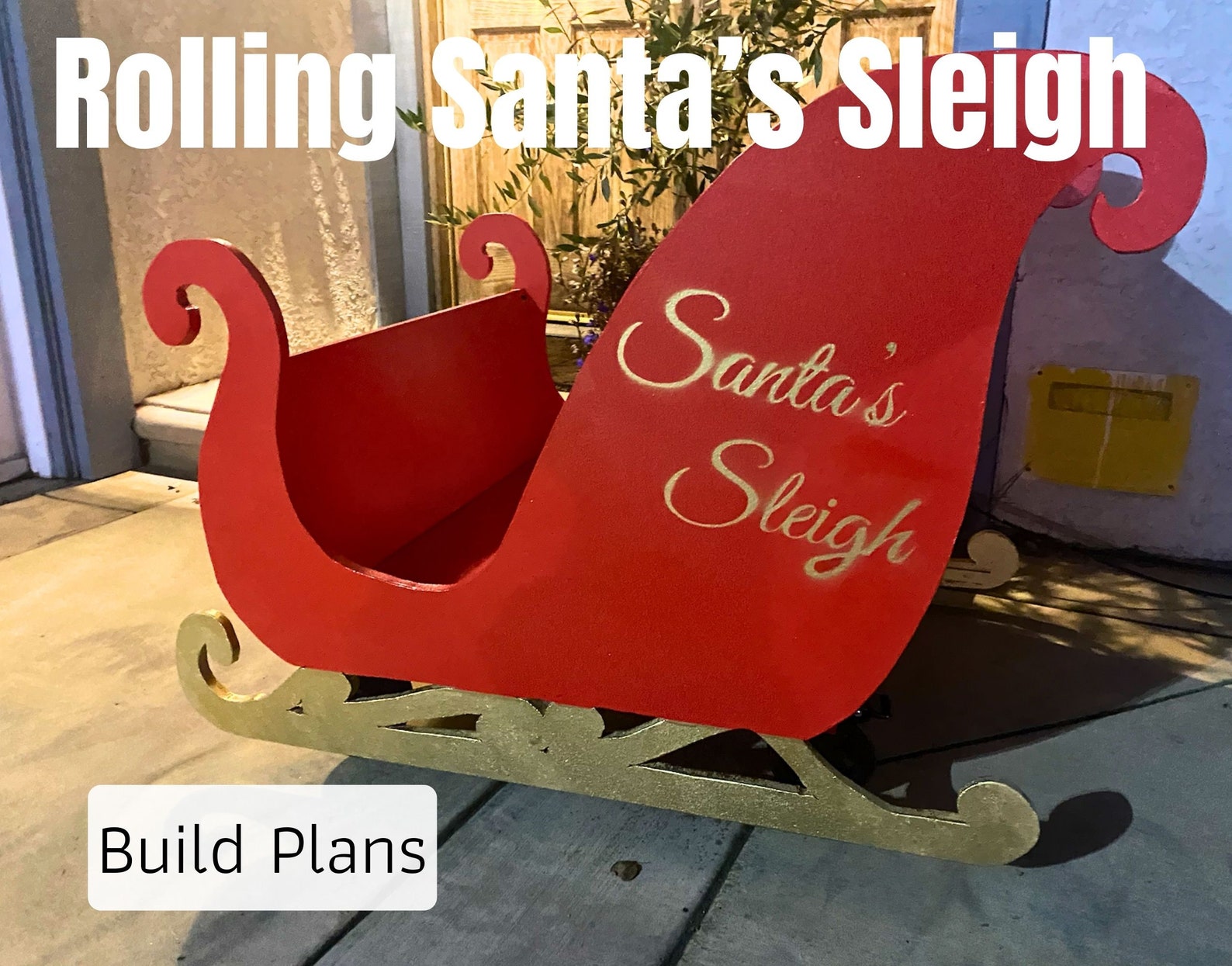 Life-size Santa Sleigh DIY Kid's Rolling Build Plans *PDF* - Etsy