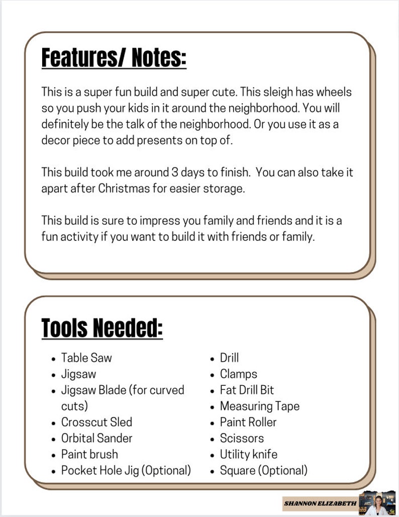 Life-size Santa Sleigh DIY Kid's Rolling Build Plans *PDF* - Etsy