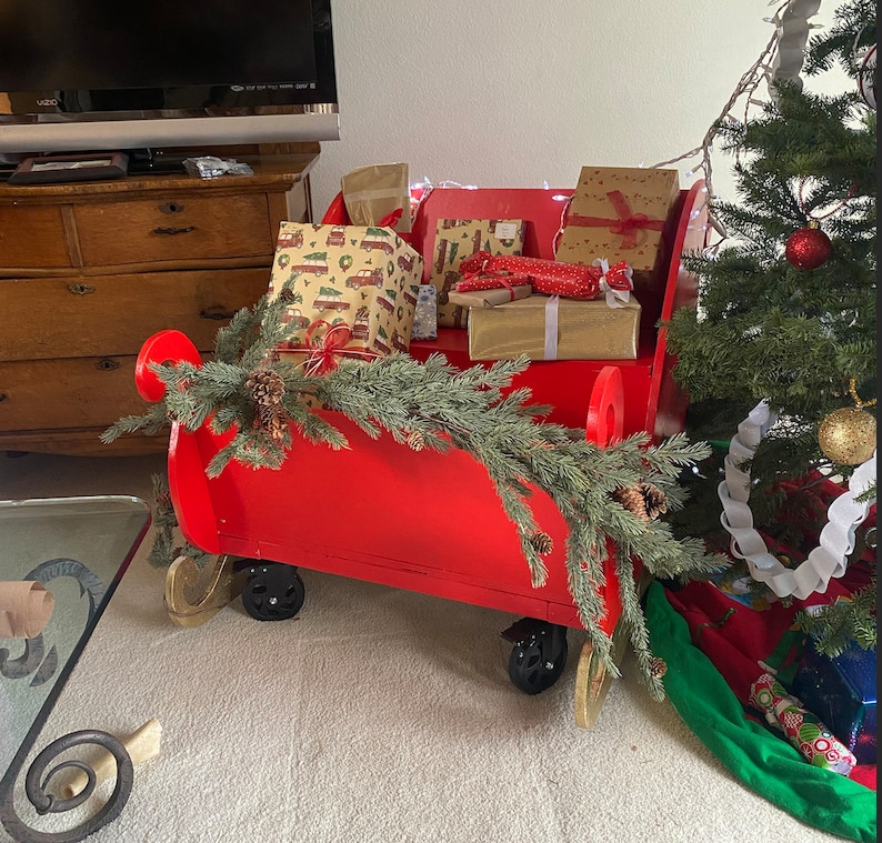 Life-size Santa Sleigh DIY Kid's Rolling Build Plans - Etsy