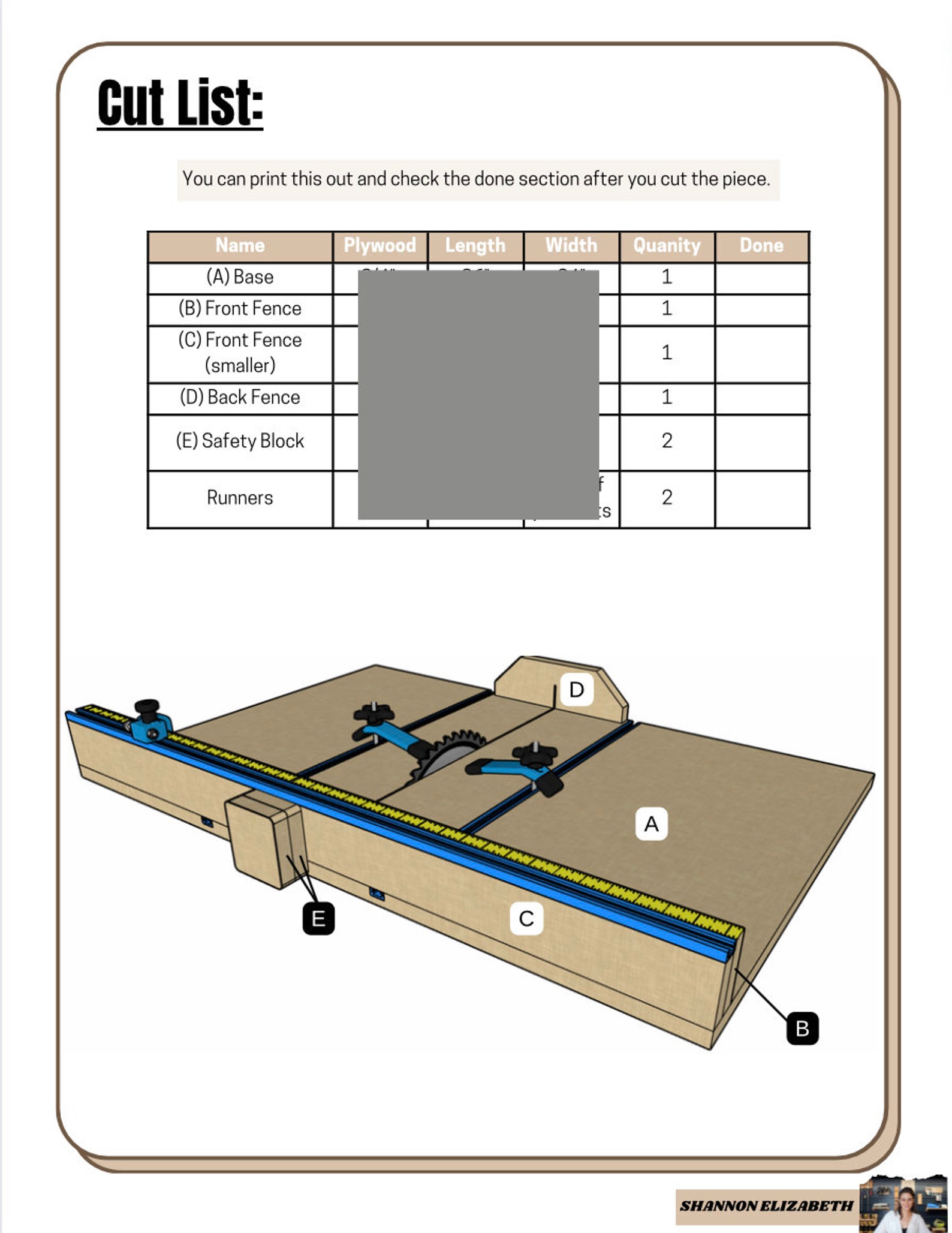 Cross Cut Sled With Flip Stop and Hold Down Clamps - Etsy