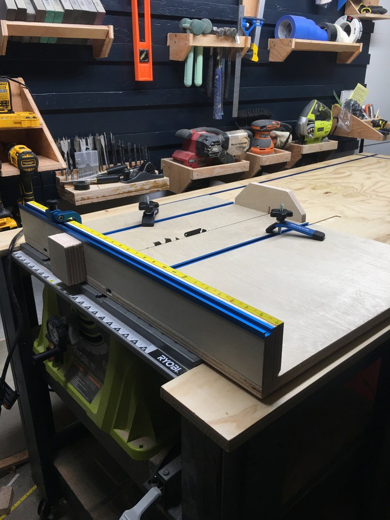 Cross Cut Sled With Flip Stop and Hold Down Clamps - Etsy